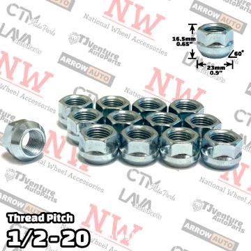 NWA Autoparts. Bulge Acorn Extra Short Open End Lug Nuts